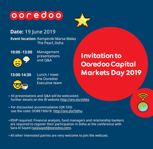 Invitation to Ooredoo Capital Markets Day 2019 | Ooredoo corporate